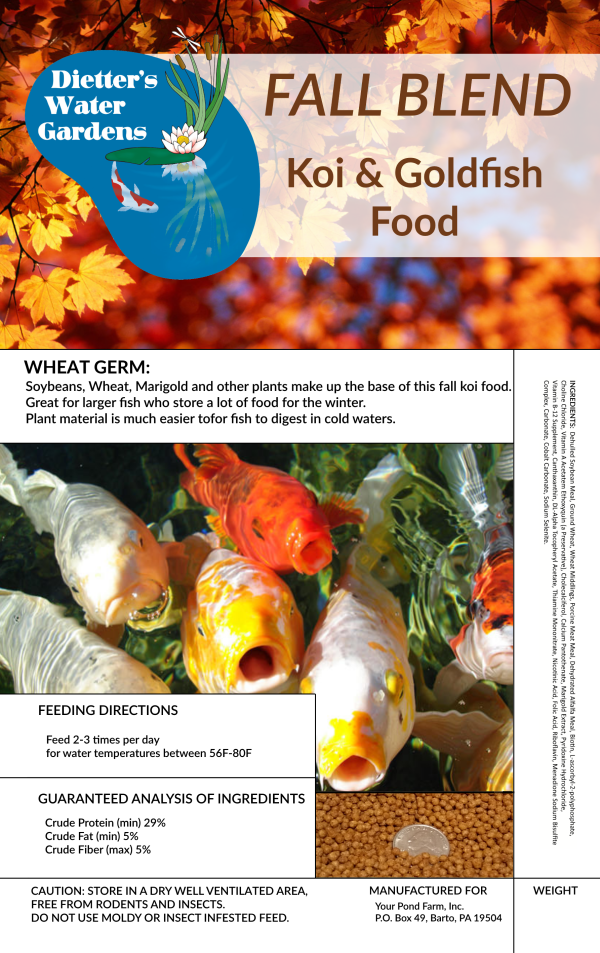 Fall/Cold Water Fish Food (Wheat Germ) – Dietter's Water Gardens